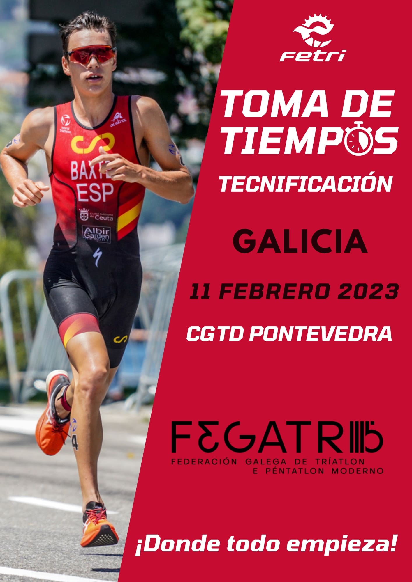 Convocatoria Toma de Tempos Autonómica 2023.- PNTD – Fegatri